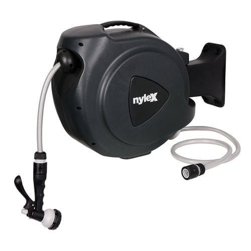 Nylex Eco Retractable 25m Auto Reel Charcoal - Bunnings New Zealand
