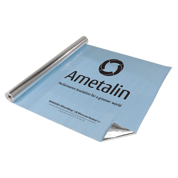 Ametalin 1350mm x 30m SilverWrap xR Micro-perforated HD Extra R-Value Vapour Permeable ...