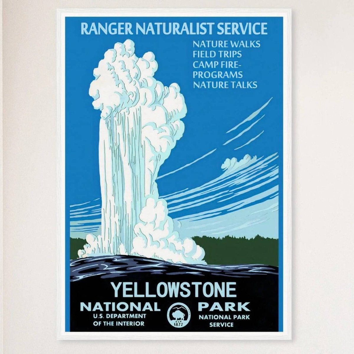 Galrie Vintage 1938 Yellowstone National Park Travel Poster Featuring ...