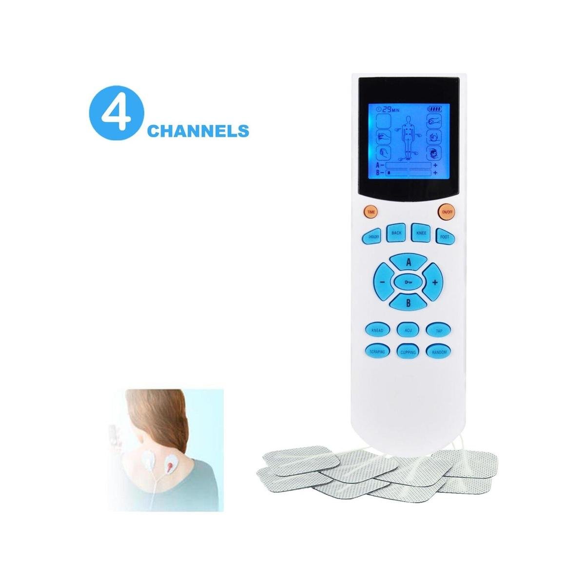 4 Channel TENS & EMS Machine Pain Relief Massager - Bunnings Australia