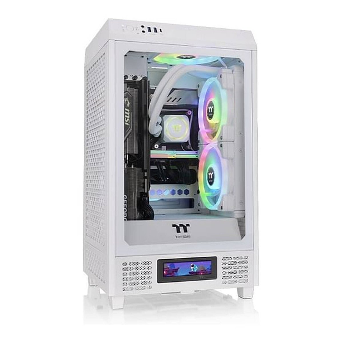 Thermaltake The Tower 200 Tempered Glass Mini-ITX Case Snow Edition [CA ...
