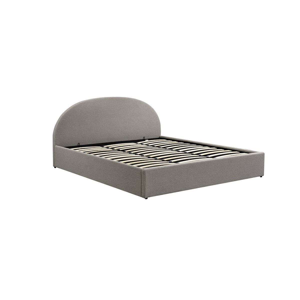 Foret Bed Frame King Arched Platform Mattress Base Fabric Gas Lift Storage Wood - Bunnings Australia