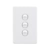 DETA White Matte S-line Triple Vertical Wall Switch - Bunnings Australia
