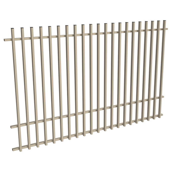 ProtectorAl 2400W x 1500H Paperbark Aluminium Batten Pool Fence Panel ...