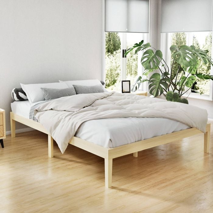 Artiss Wooden Bed Frame Queen Wooden Beds Base - Bunnings Australia