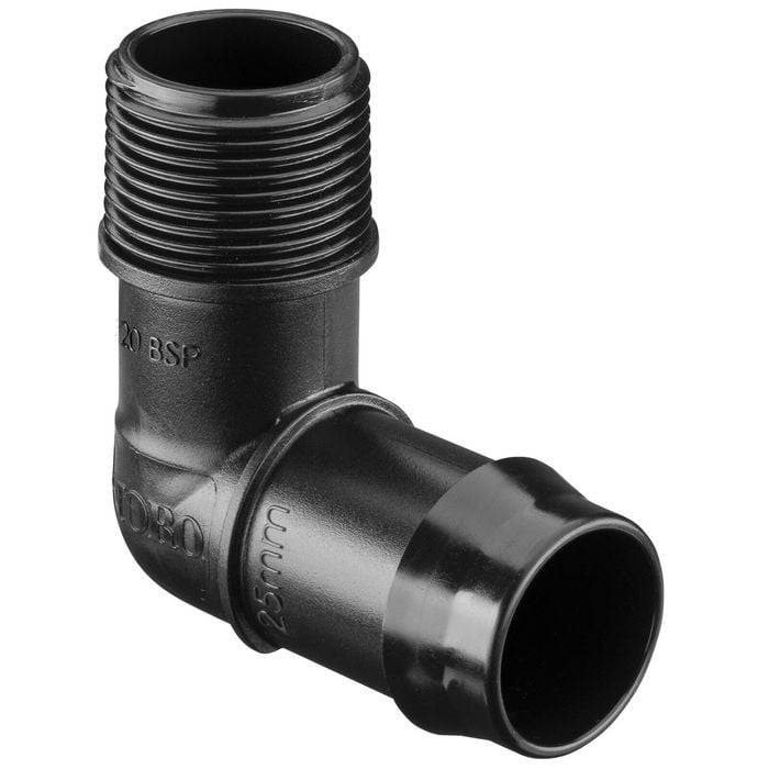 Toro 25mm Barbed 20mm Single BSP Male Threaded Elbow - Bunnings Australia