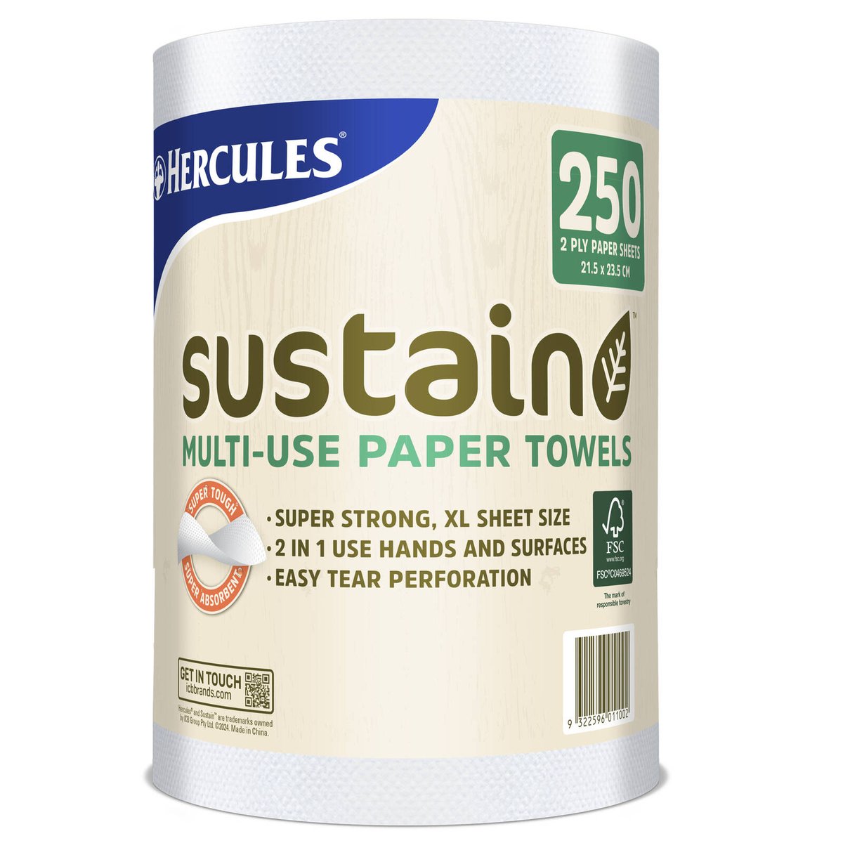 Hercules Paper Towel 250 Sheets - Bunnings Australia