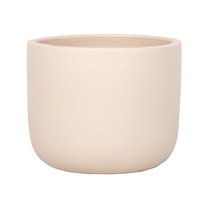 310 x 260mm Cream Extra Large Round Plain Ceramic Pot - Bunnings Australia