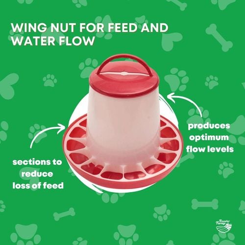6Kg Automatic Chicken Feeder - Plastic Poultry Chook Hen Feeding Seed ...
