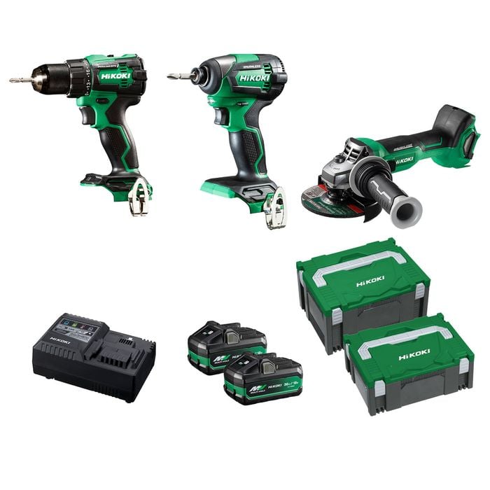 Hikoki 18V 3 Piece Brushless Combo Kit KC18DDBL2(HCZ) - Bunnings Australia