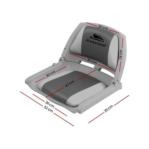 Seamanship 2X Folding Boat Seats Seat Marine Seating Set All Weather ...