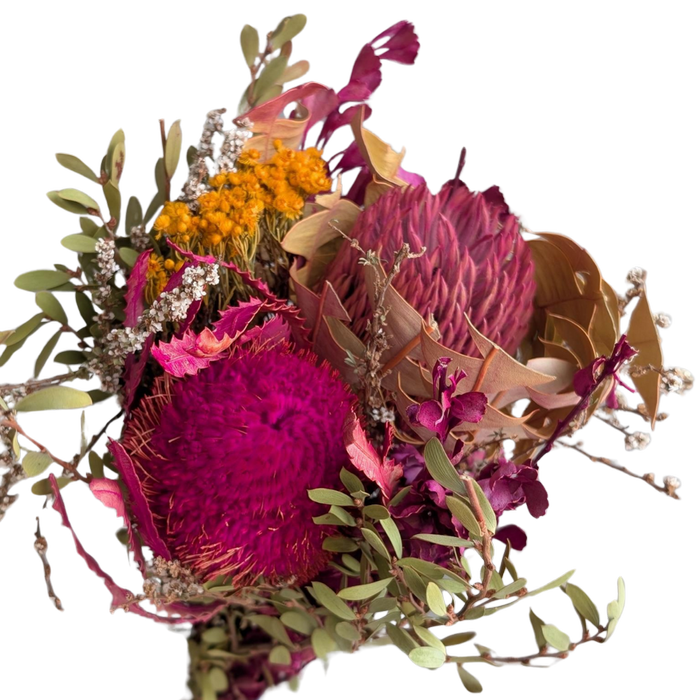 Blooms of Joy 45cm Pink Australian Native Dried Flower Bouquet ...