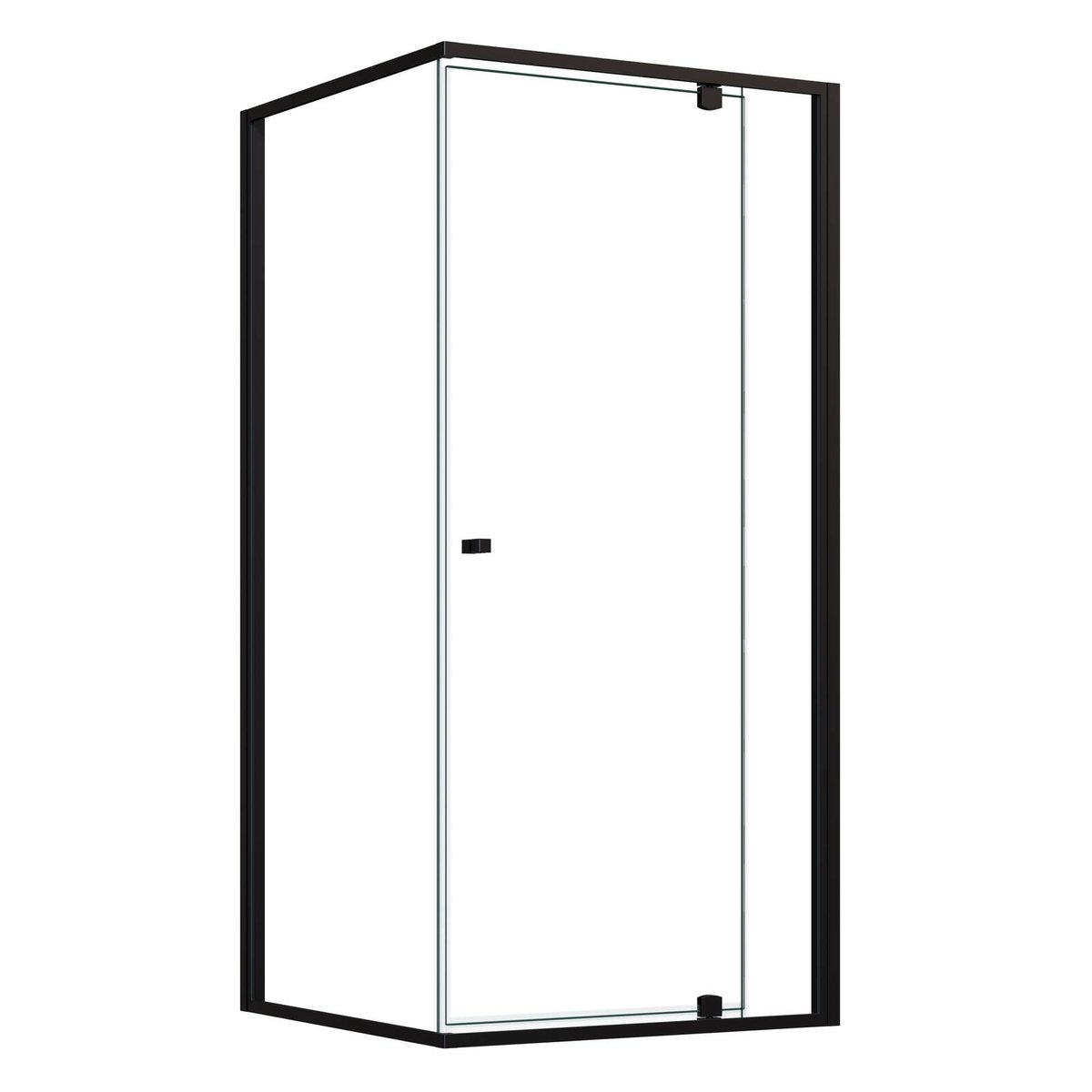 900 x 1830mm Matte Black Semi Frameless Shower Screen - Bunnings Australia