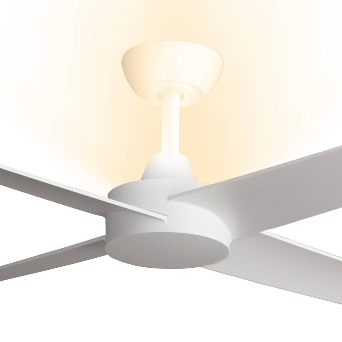 ThreeSixty 132cm White 4 Blade Ambience Ceiling Fan With Up Light ...
