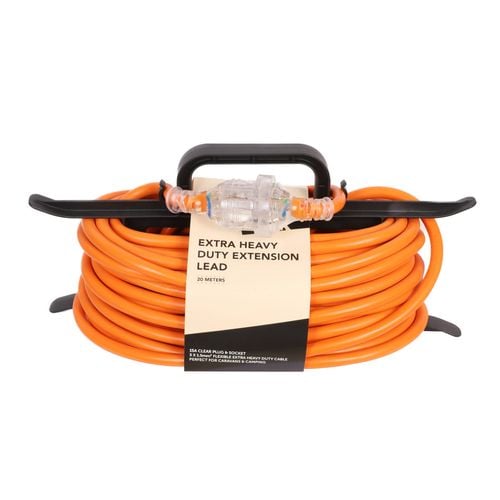 Click 20m Extra Heavy Duty Extension Caravan Lead With Cable Tidy ...