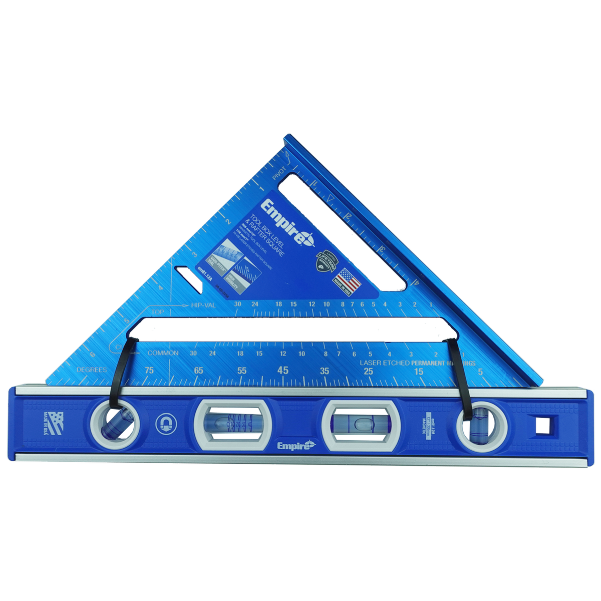 Empire True Blue Torpedo Level And Rafter Square Set - Bunnings Australia
