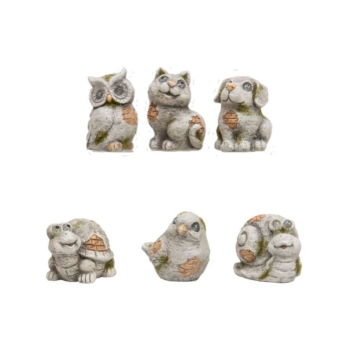 Willow & Silk Set/6 Cute Animal Figurines/paperweights - Bunnings Australia