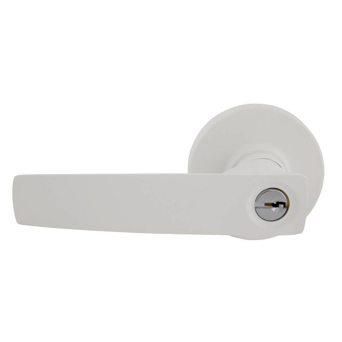 Neue Aurora Entrance Key-In-Lever Set In White White - Bunnings Australia