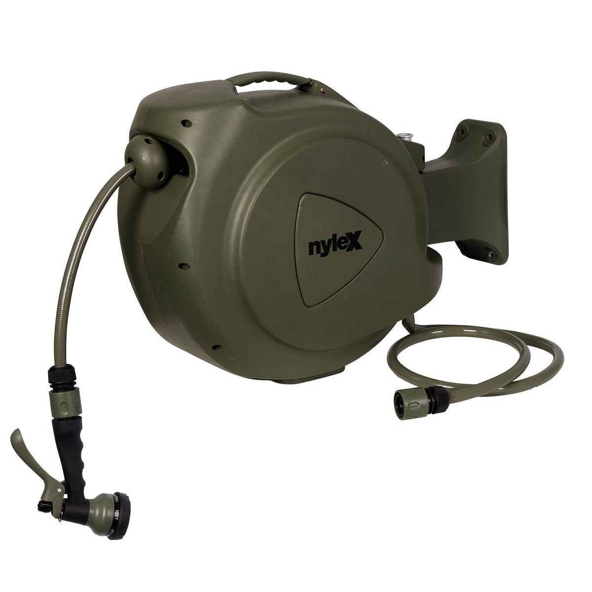 Nylex 25m Khaki Green Auto Reel - Bunnings Australia