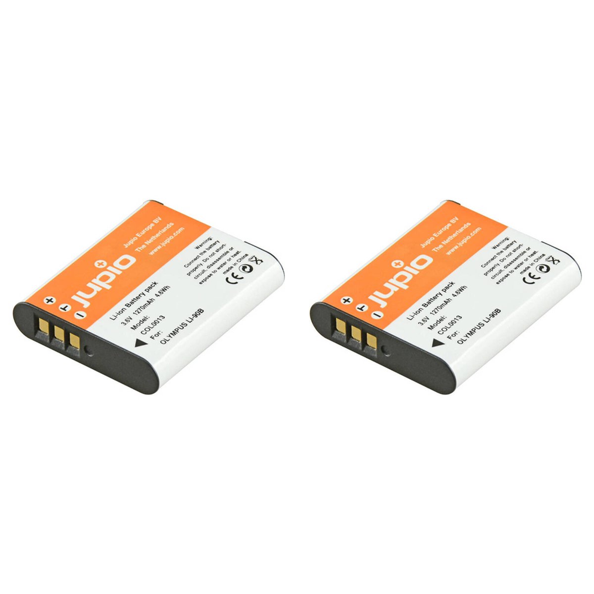 2PK Jupio Li-Ion 3.6V 1270mAh Rechargeable Battery For Olympus Li-90B ...