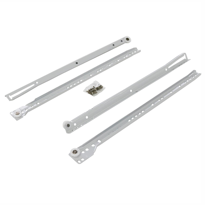 Hafele 400mm White Drawer Roller Runner - Pair - Bunnings New Zealand