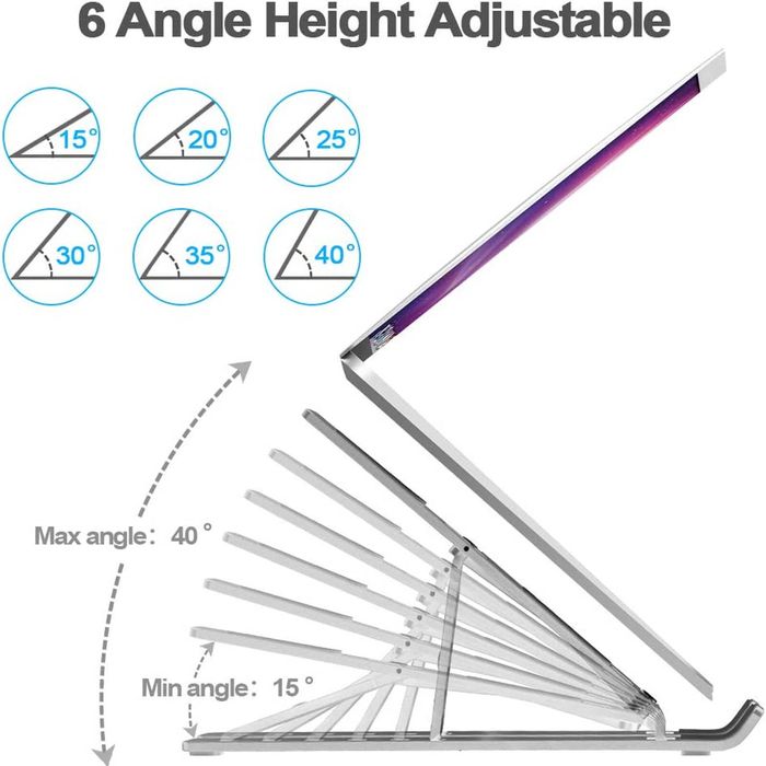 Splendid Living Adjustable Portable Aluminum Laptop Mackbook Ipad Stand ...