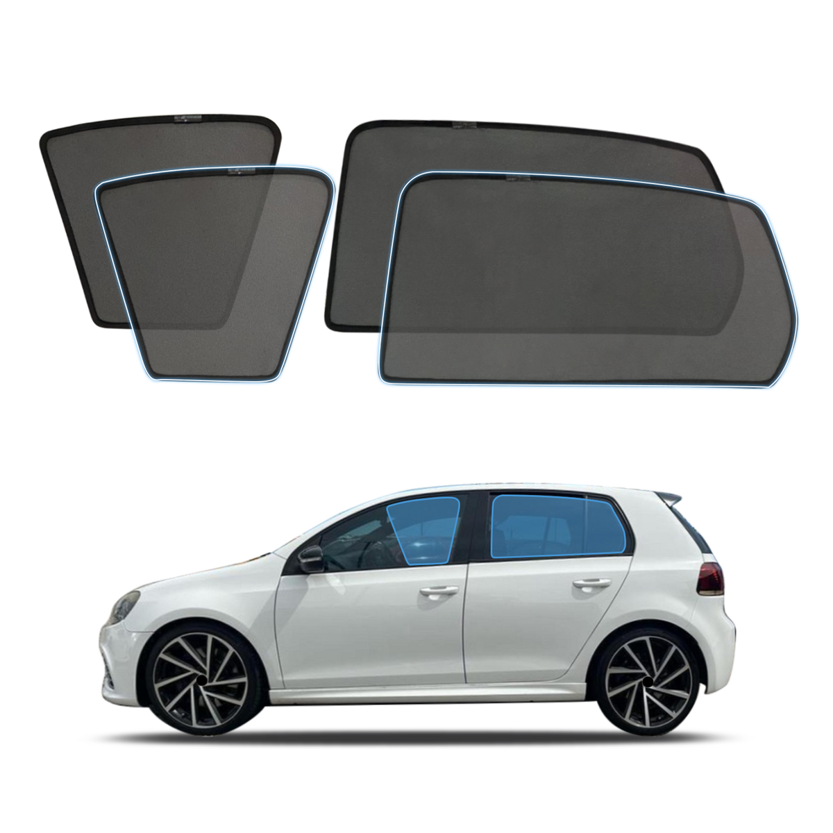 AUSGO Magnetic Window Sun Shade for Volkswagen Golf 6th Gen MK6 Hatch ...