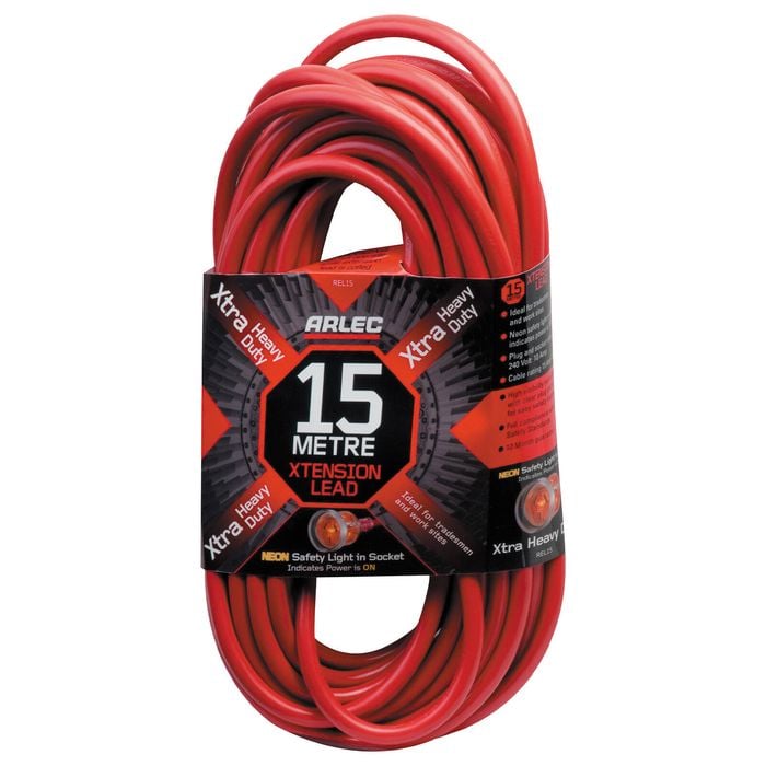 Arlec 15m 1.5mm² 10A 3 Core Extra Heavy Duty Extension Lead - Bunnings ...