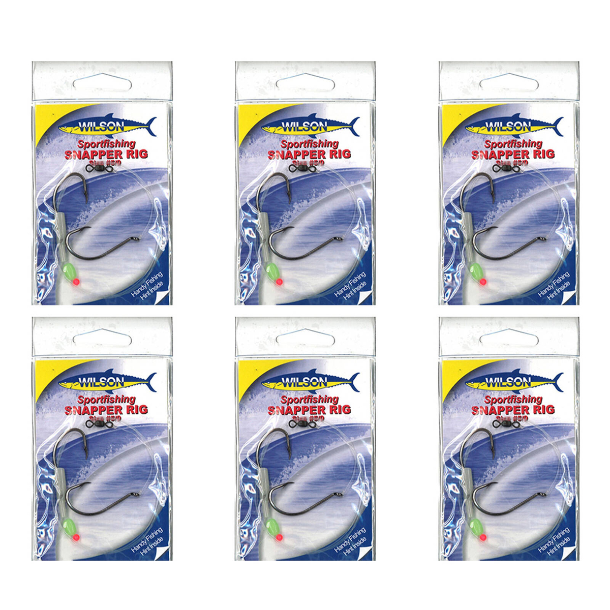 6x Wilson Sportfishing Snapper Rig with Chemically Sharpened Hooks ...