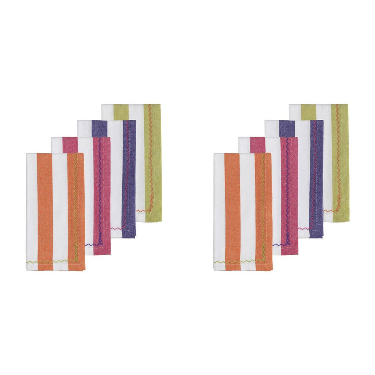 2x 4pc Porto Lola Polycotton Table Napkins Set 45cm Assorted - Bunnings ...