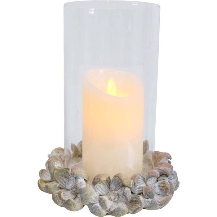 LVD Polyresin Garden Pod Candle Holder Display w/ Glass 11cm ...