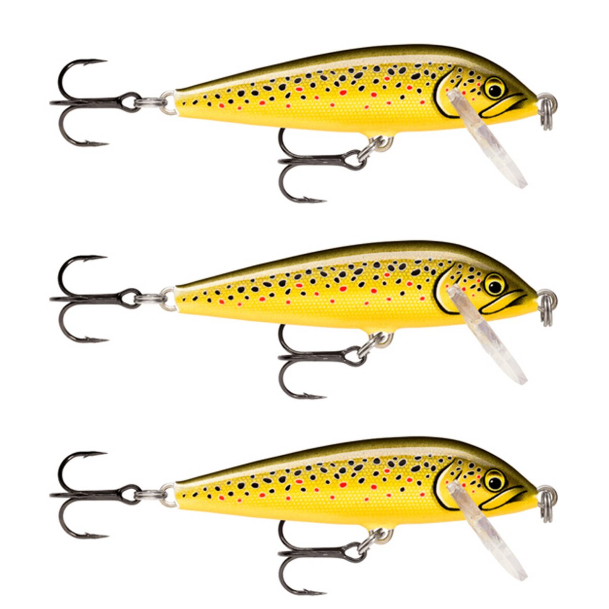 3x Rapala 5cm Countdown Sinking Hardbody Balsa Fishing Lures - Artistic Trout - Bunnings Australia