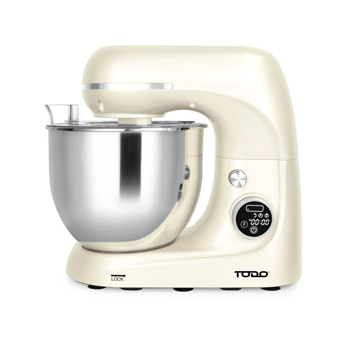 TODO 1100W Electric Stand Mixer w/ 5.3L Stainless Steel Bowl Heated ...