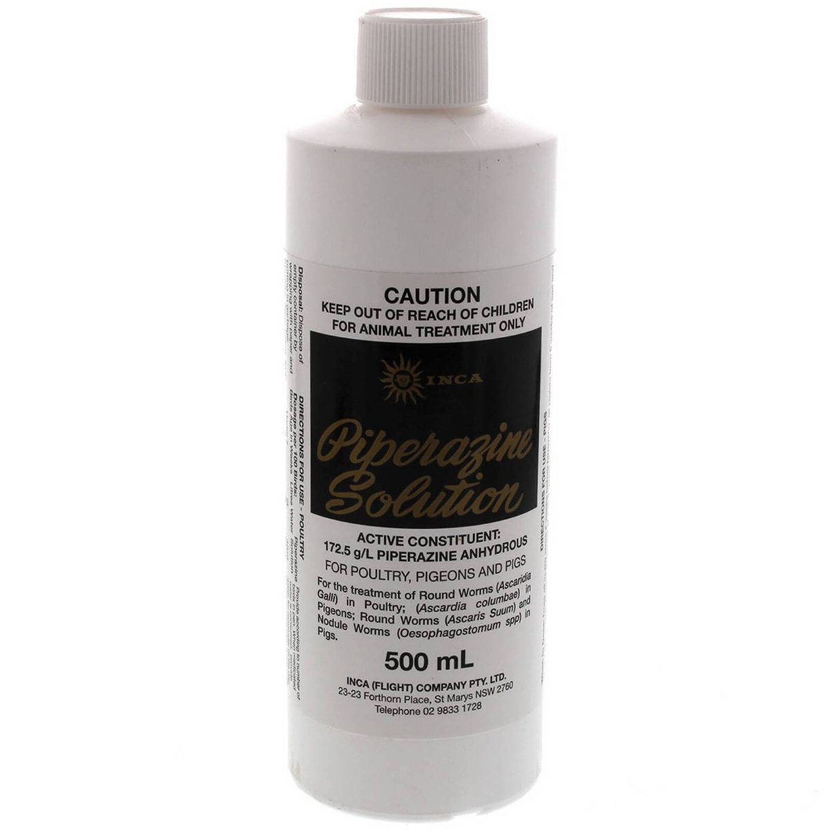 Inca Piperazine Solution Animal Treatment Aid 500ml - Bunnings Australia