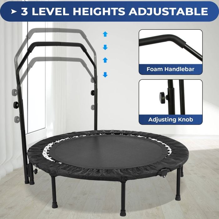 ADVWIN 48" Mini Trampoline Rebounder Max Load 200KG with Adjustable ...