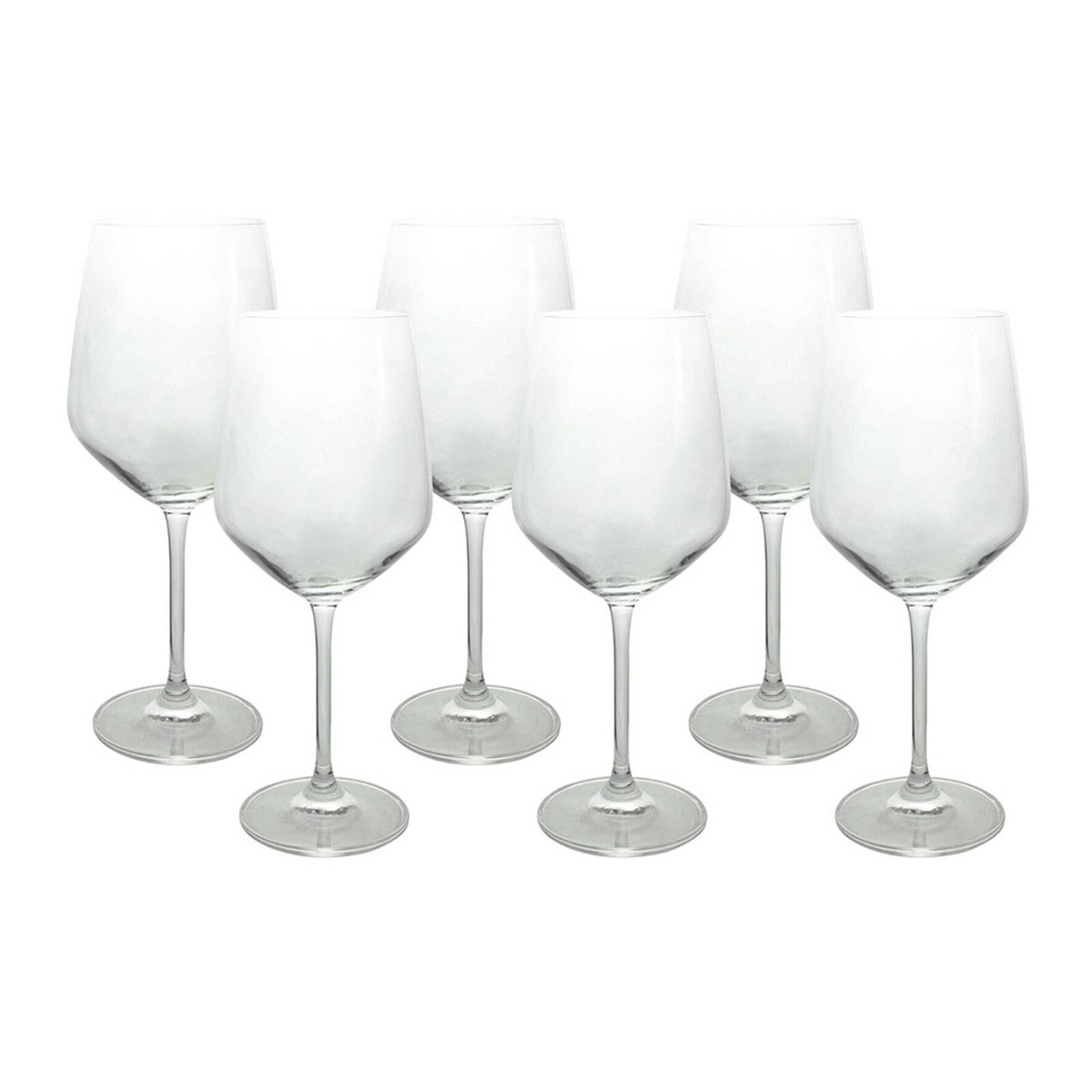 LVD 6pc Curve 23cm/540ml Stemmed Red Wine Glass Set - Clear - Bunnings ...