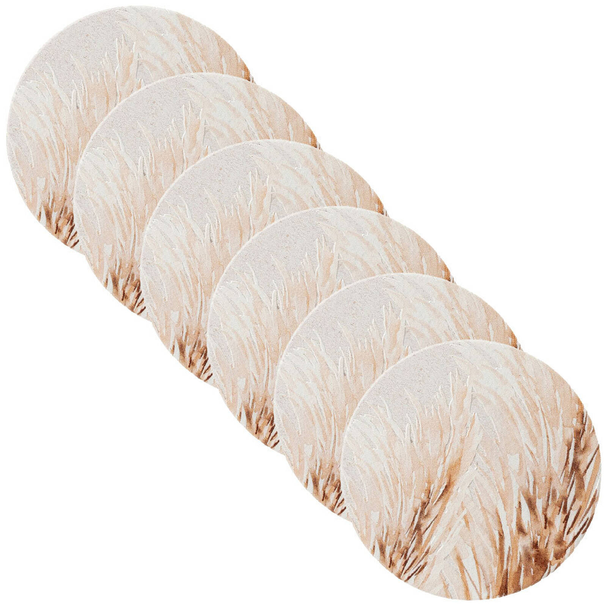 6PK Splosh Home Sweet Home Wheatgrass Ceramic Coaster 11cm - Bunnings ...