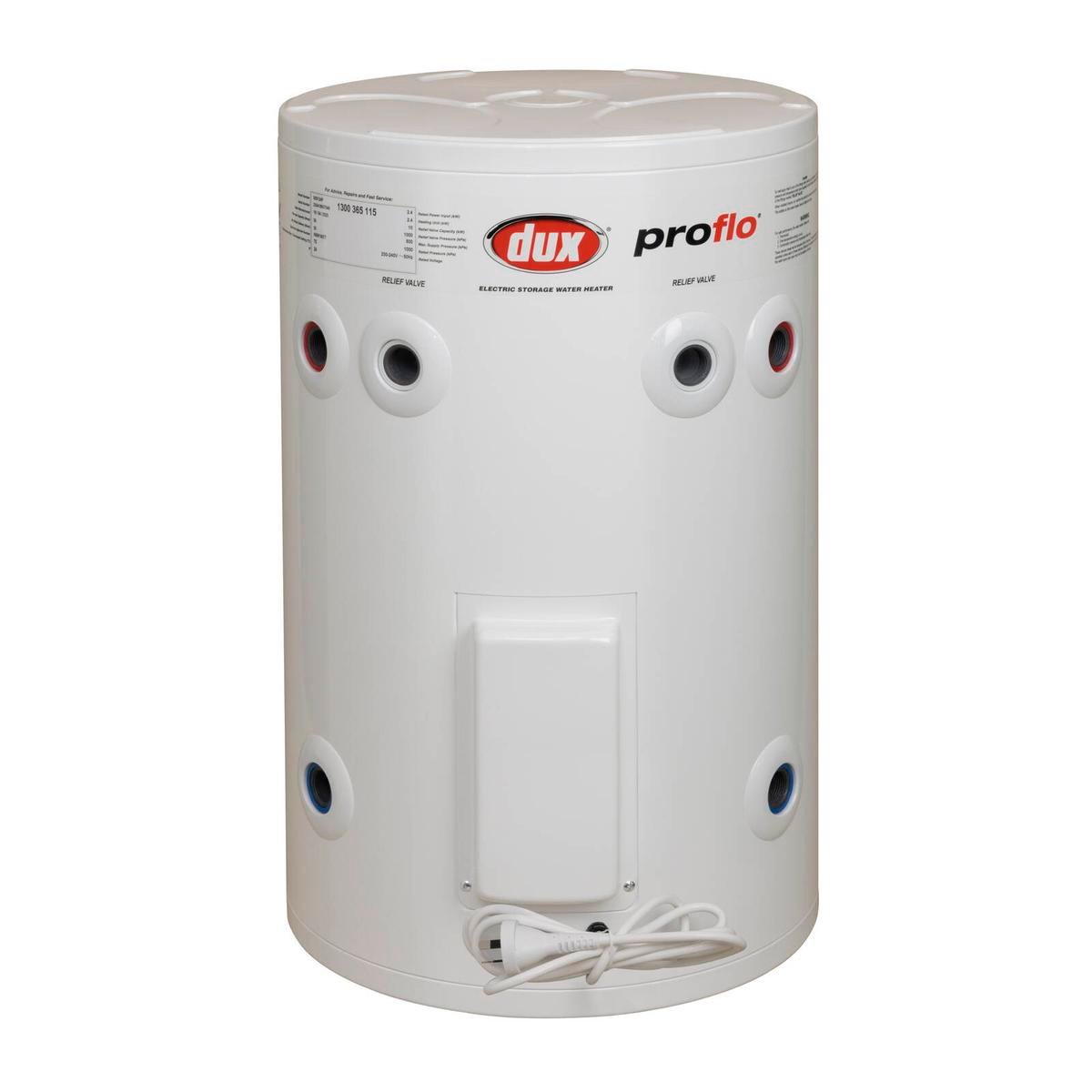 Dux 50L 2.4KW Proflo Plug In Electric Hot Water Service - Bunnings ...