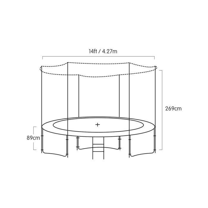 Kahuna Blizzard 14ft Trampoline-orange - Bunnings Australia