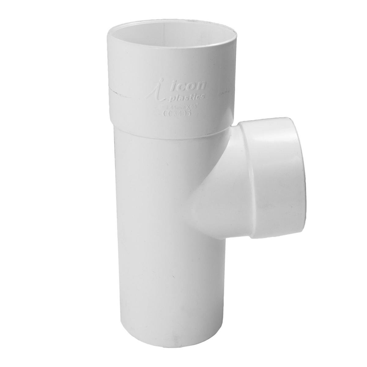 Icon Plastics 80mm 95° Round PVC Junction Downpipe - Bunnings Australia