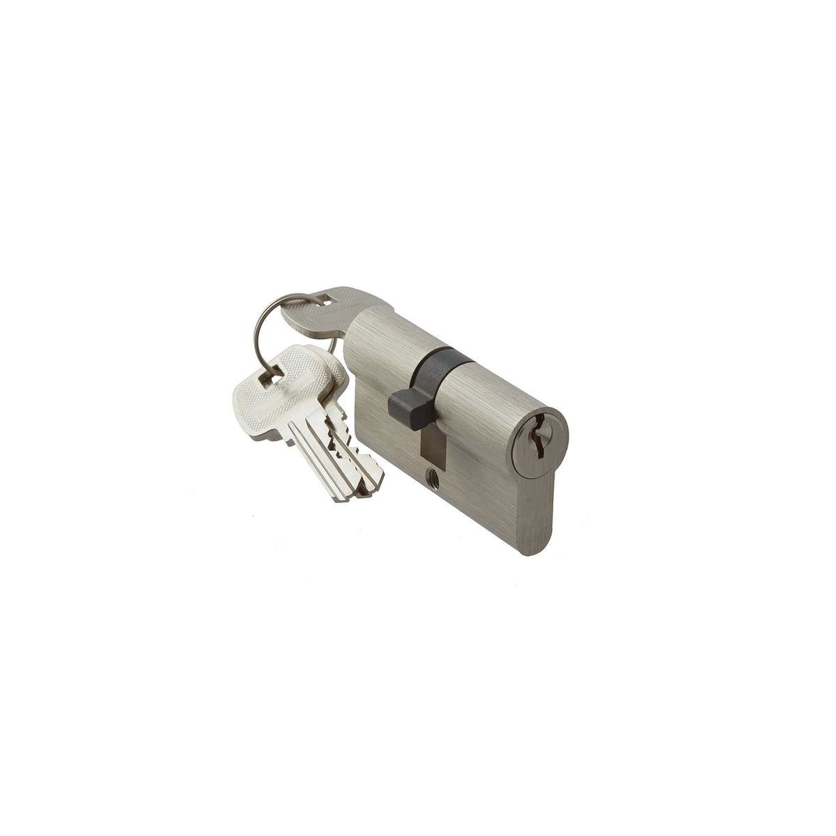Miles Nelson 65mm Satin Nickel Double Cylinder Key - Bunnings New Zealand