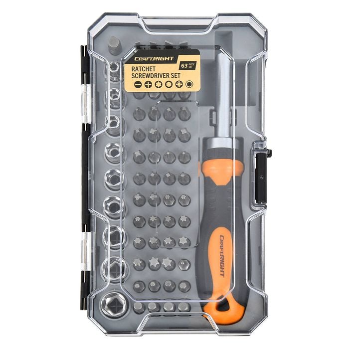 Craftright 63 Piece Ratchet Screwdriver Set - Bunnings Australia