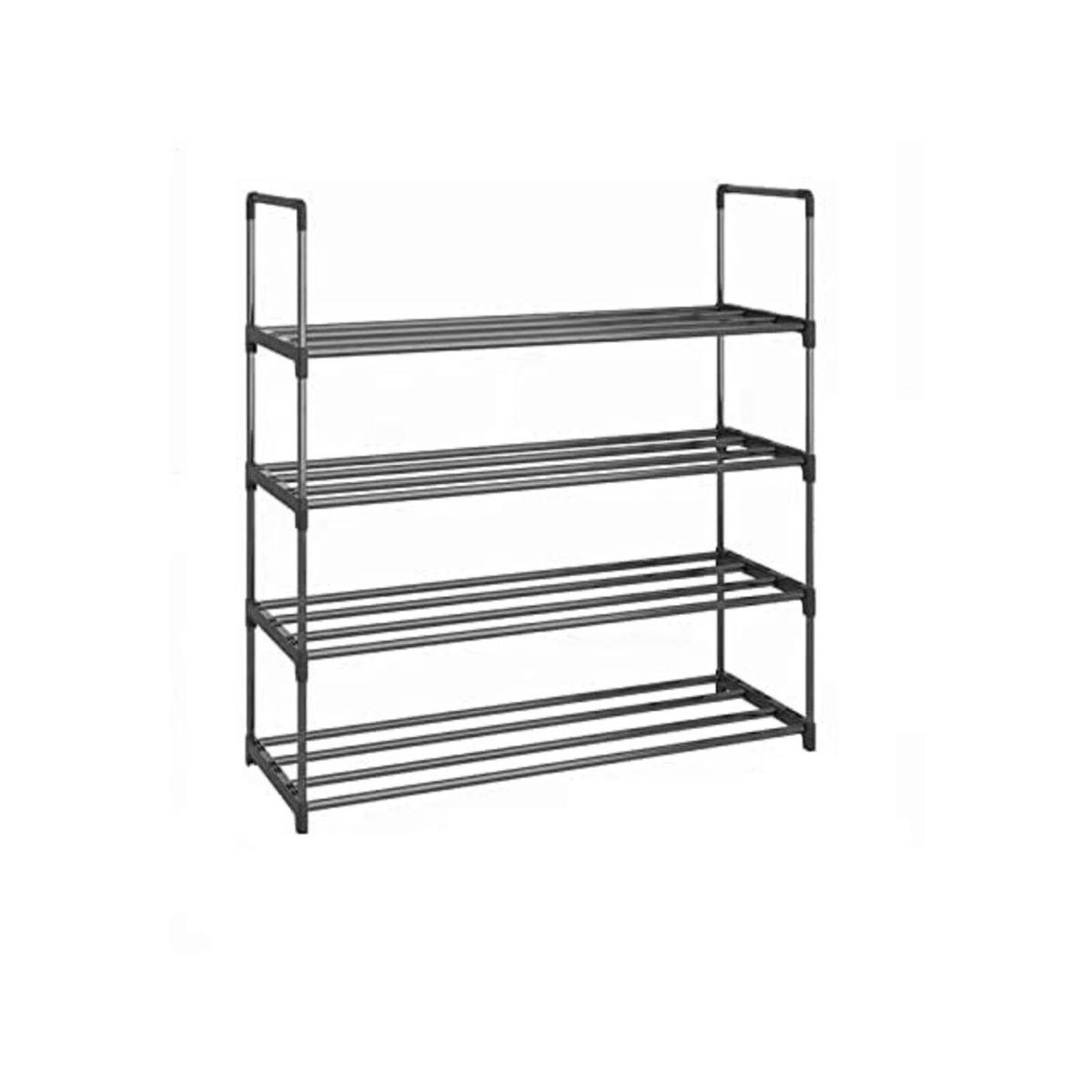 4-Tier Stainless Steel Shoe Rack Storage Organizer to Hold up to 20 ...