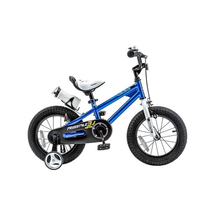 RoyalBaby 14'' BMX Freestyle Kids Bicycle - Blue - Bunnings Australia