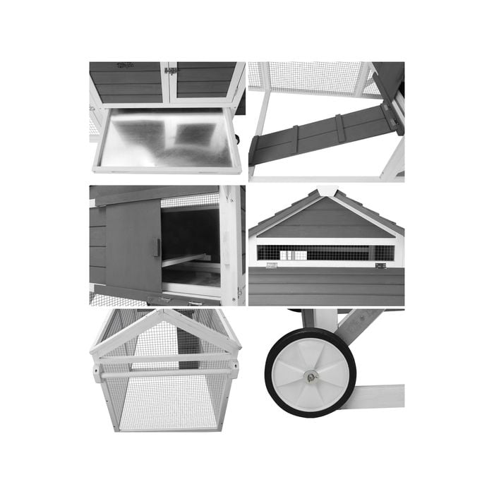 Alopet Chicken Coop Rabbit Hutch Extra Large Wooden House Run Hatch Box ...