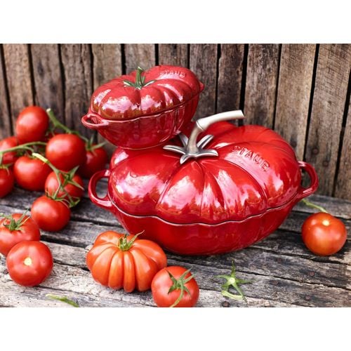 Staub 19cm/500ml Ceramic Cocotte Pot Tomato w/ Lid - Red - Bunnings ...