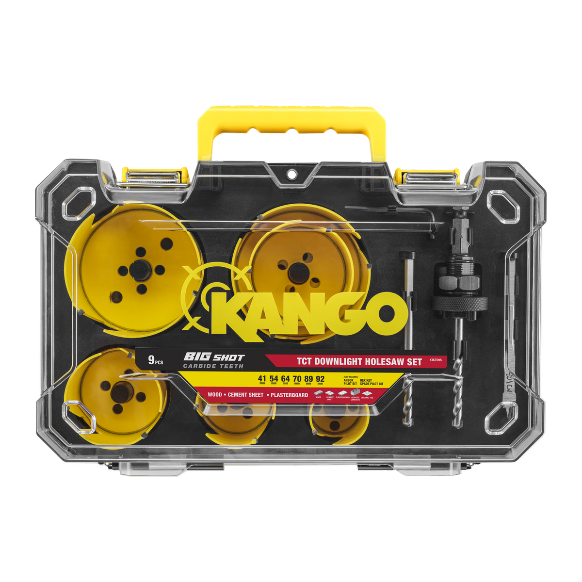 Kango 9 Piece Downlight TCT Hole Saw Set - Bunnings Australia