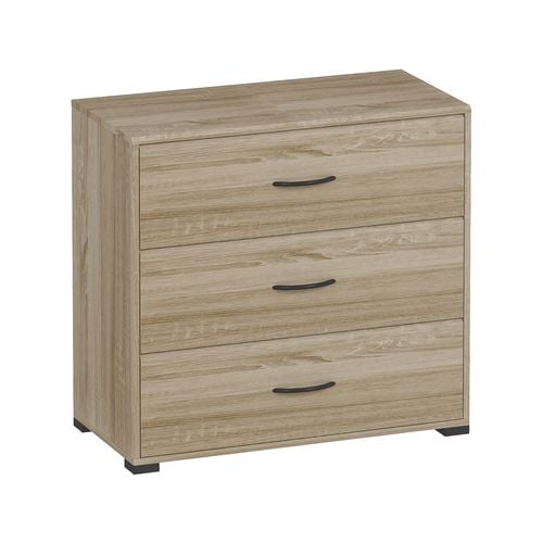 Practa Oak 3 Drawer Chest Of Drawers Unit - Bunnings Australia