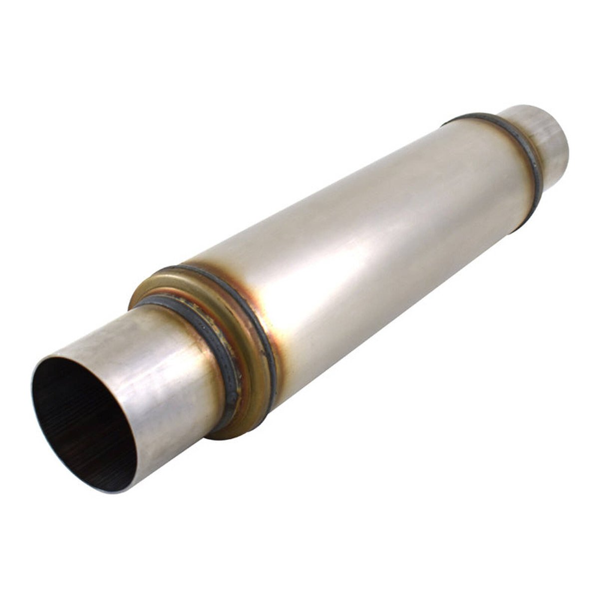 409 Stainless Steel Round Muffler, 3" In/Out, 4" Body Diameter 20 ...