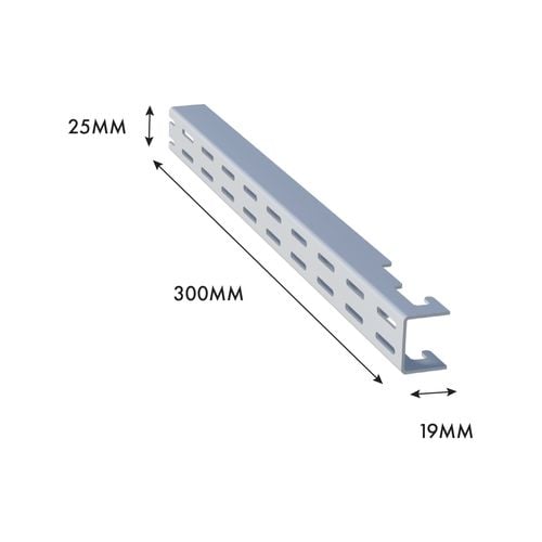 Flexi Storage Home Solutions 300mm White Double Slot Wall Strip ...